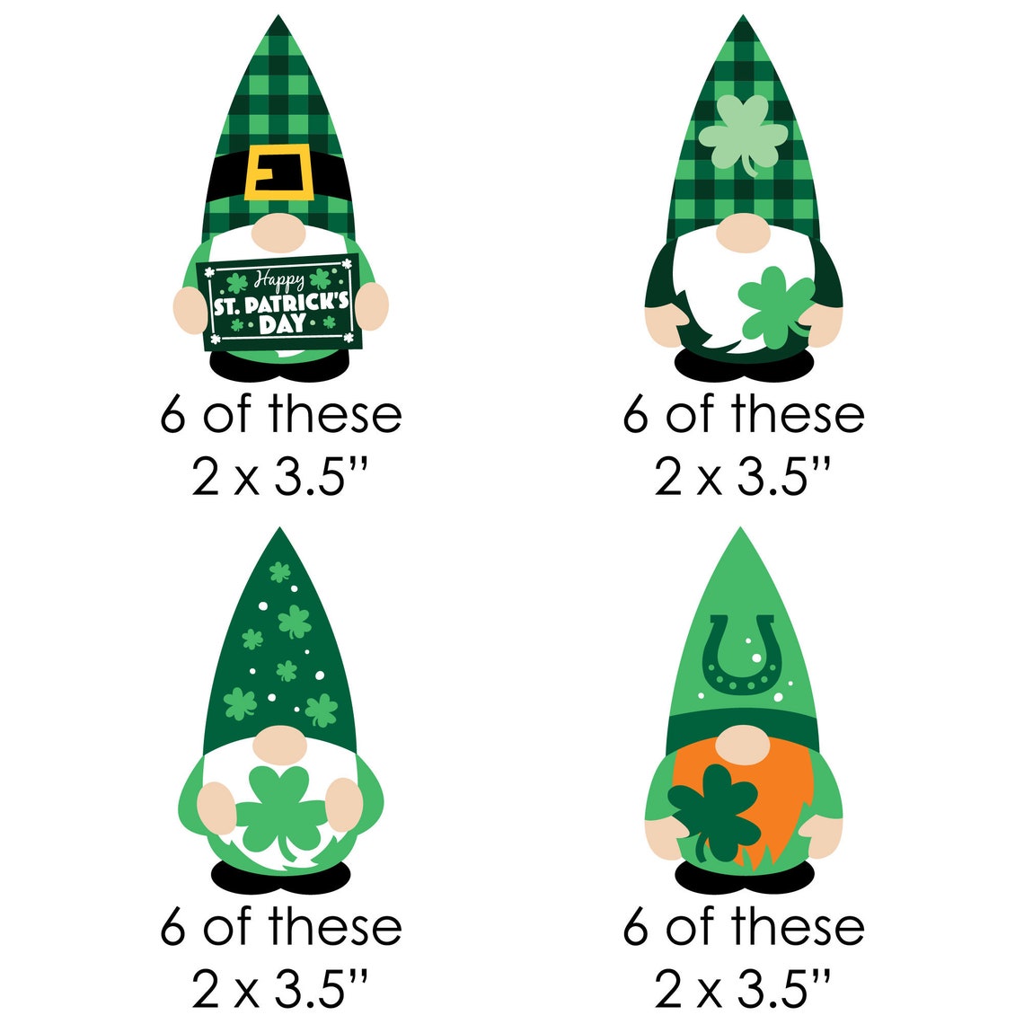 Irish Gnomes DIY Shaped St. Patrick's Day Party Cut-outs | Etsy