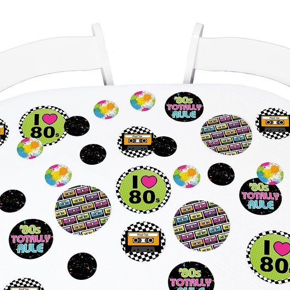 80's Retro - Giant Circle Confetti - 1980's Decade or Birthday Party ...