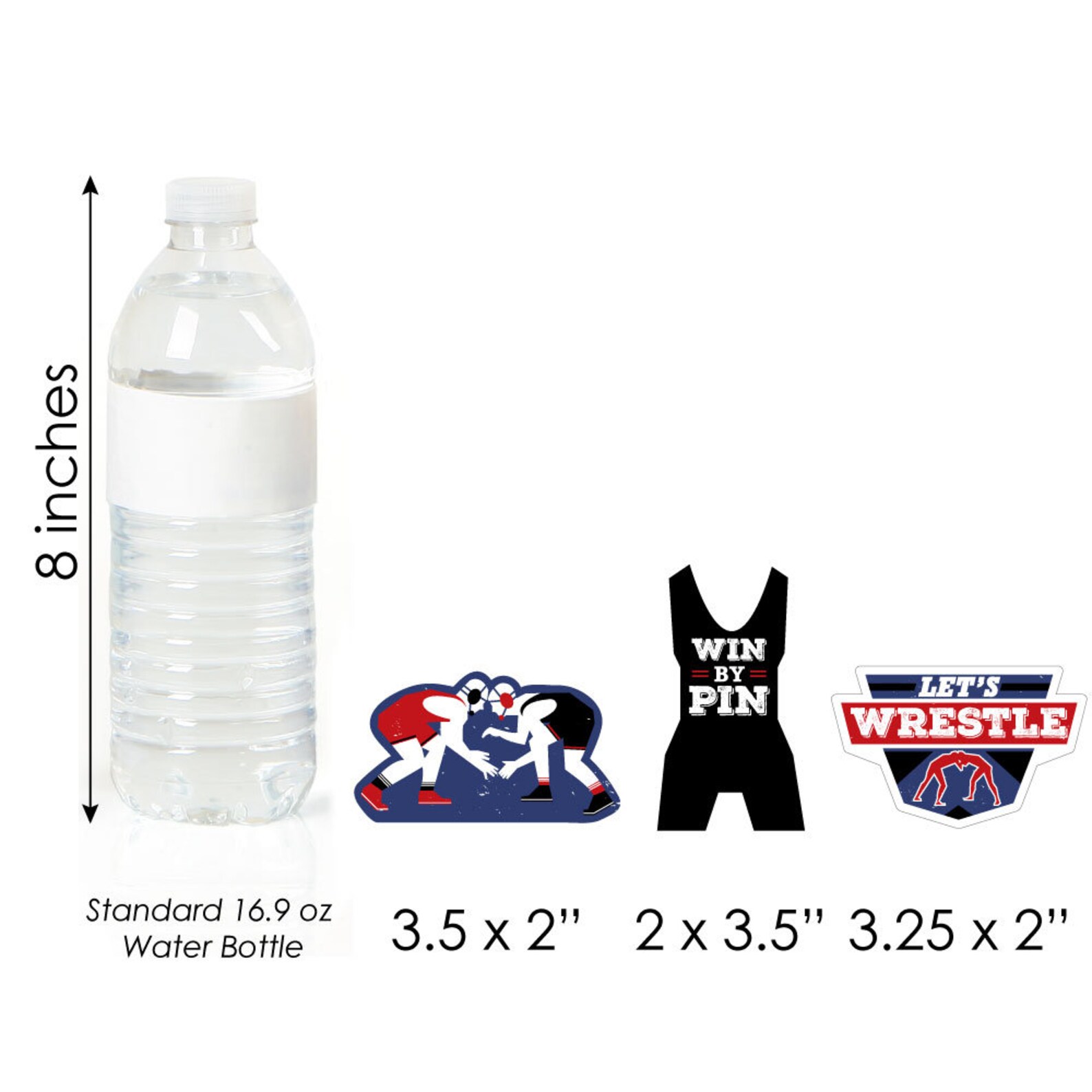 Own the Mat - Wrestling - Small Shaped Paper Cut Outs - Wrestler Party ...