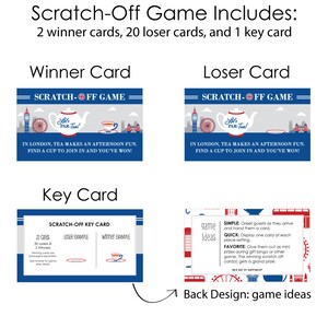 Cheerio, London - British UK Party Game Scratch off Cards - 22 Count OR ...