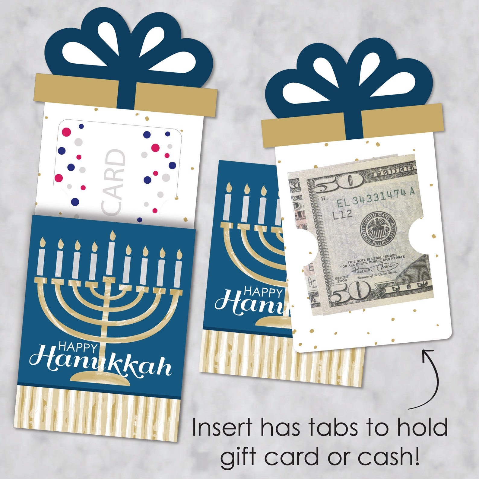 Happy Hanukkah Chanukah Holiday Party Money and Gift Card - Etsy