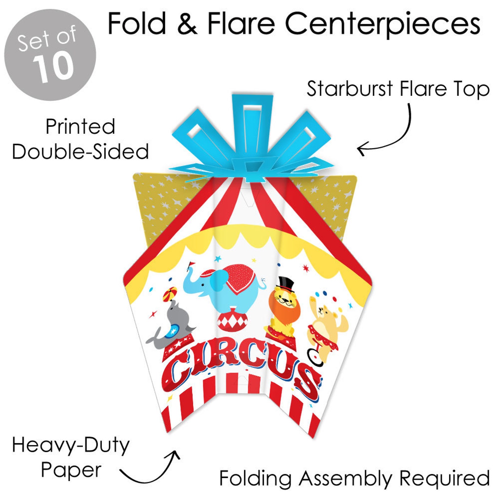 Carnival - Step Right up Circus - Table Decorations - Carnival Themed ...