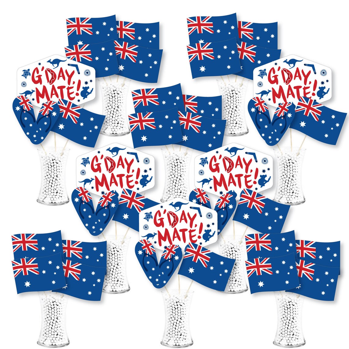 Australia Day Gday Mate Aussie Party Centerpiece Sticks Etsy