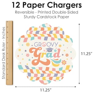 Groovy Grad - Hippie Graduation Party Round Table Decorations - Paper ...