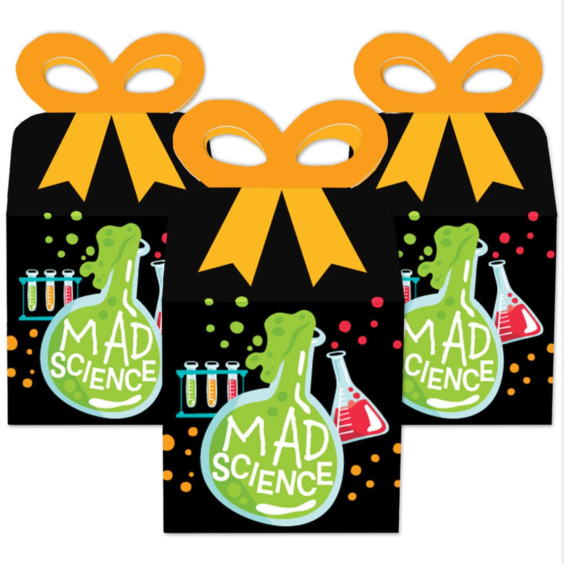 Scientist Lab Square Favor Gift Boxes Mad Science Baby | Etsy