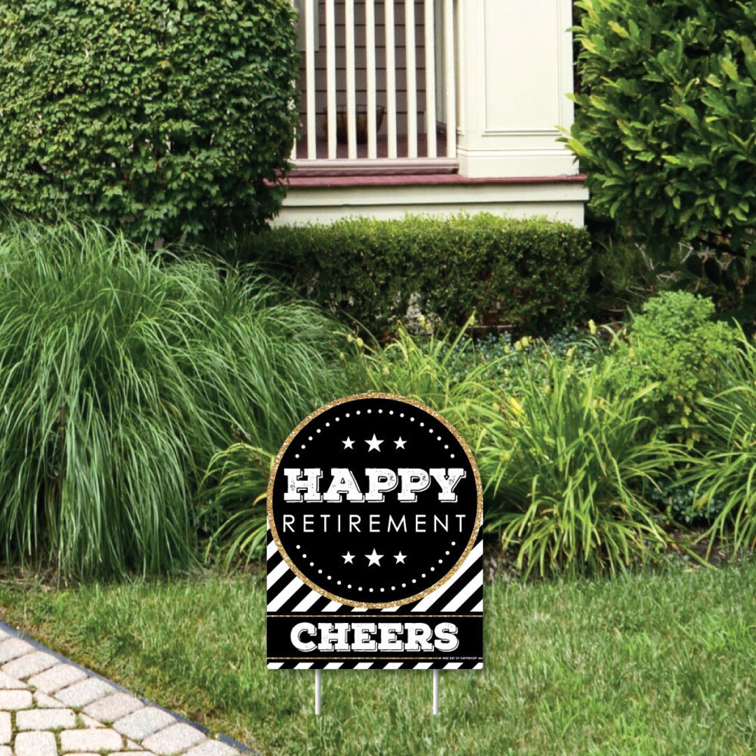 Happy Retirement - Outdoor Lawn Sign - Retirement Party Yard Sign - 1 ...