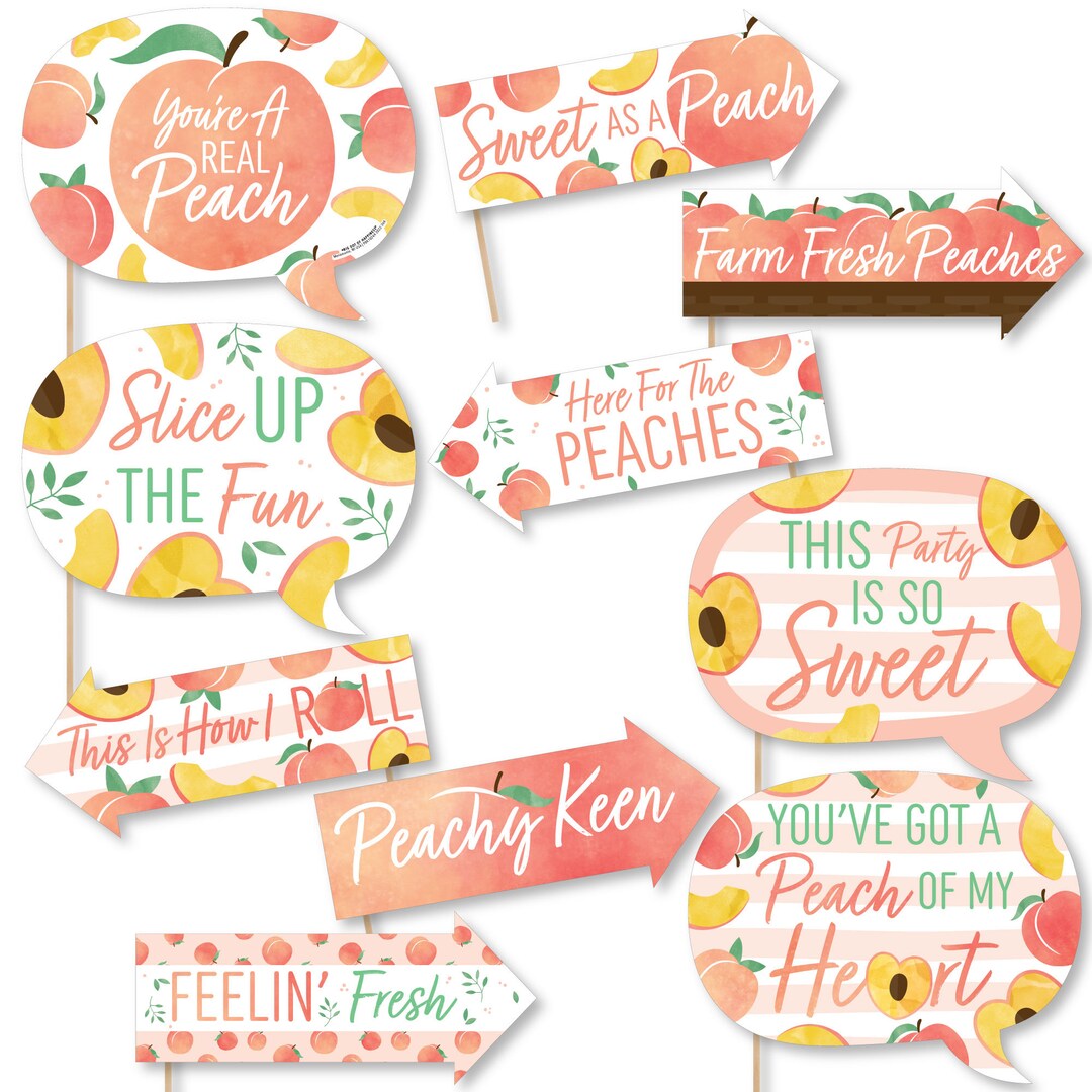 Funny Sweet as a Peach - Fruit Themed Baby Shower or Birthday Party ...