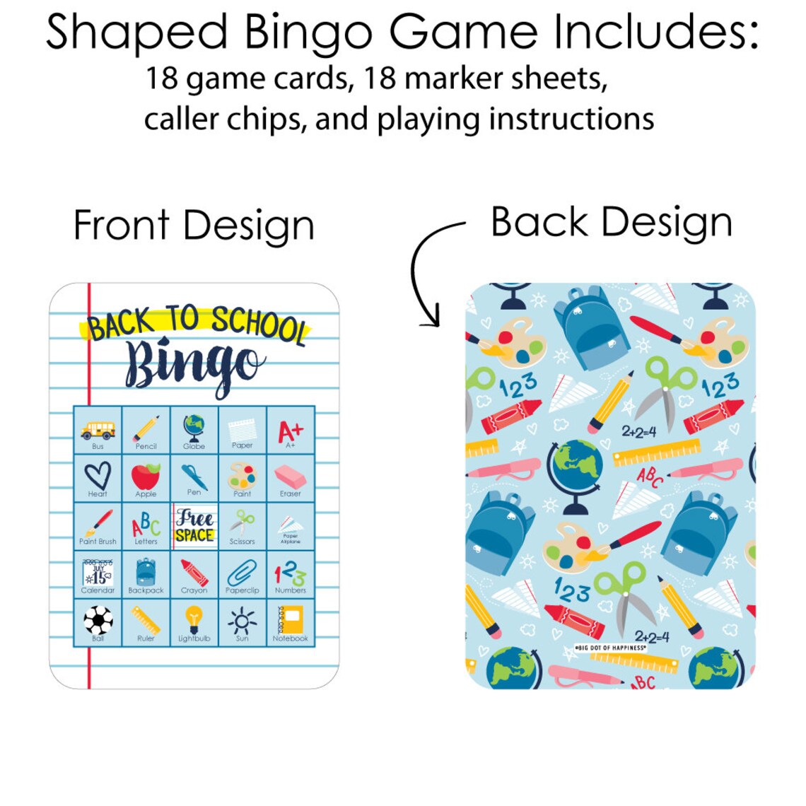 Back to School Picture Bingo Cards and Markers First Day - Etsy