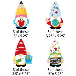 School Gnomes - Teacher and Classroom Decorations - Tree Ornaments ...