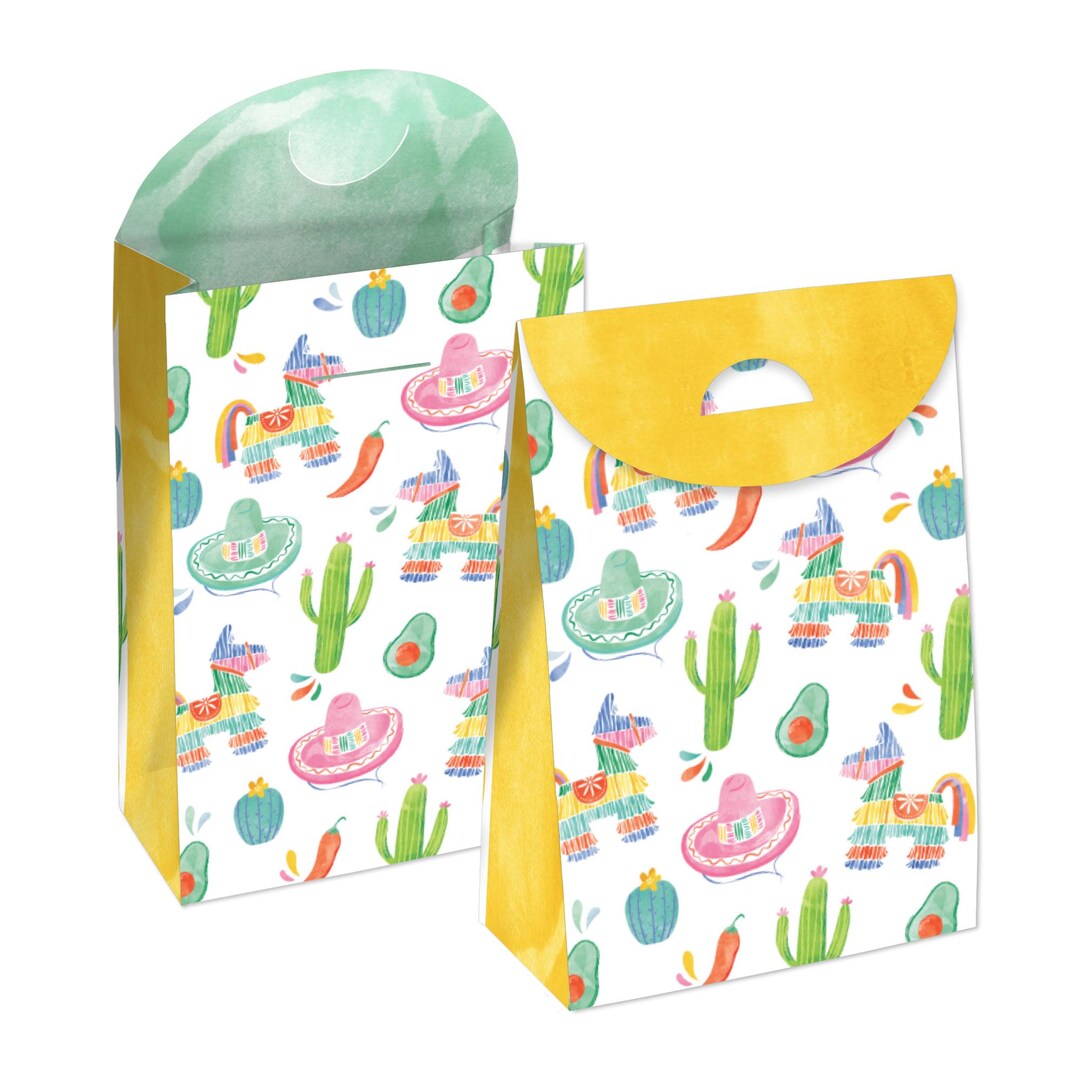 Fiesta Favor Boxes, Mexican Themed Party Decorations, Birthday Pinata ...
