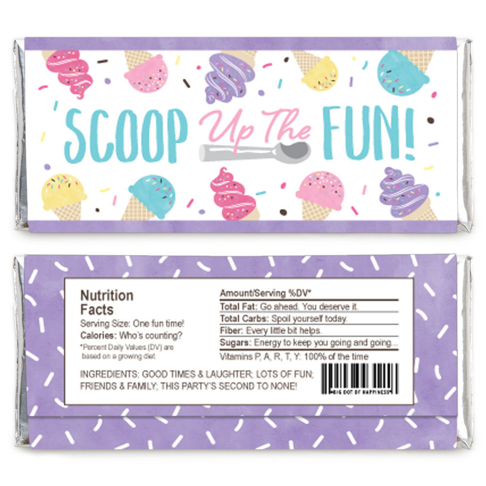 Scoop up the Fun Ice Cream Candy Bar Wrapper Sprinkles - Etsy