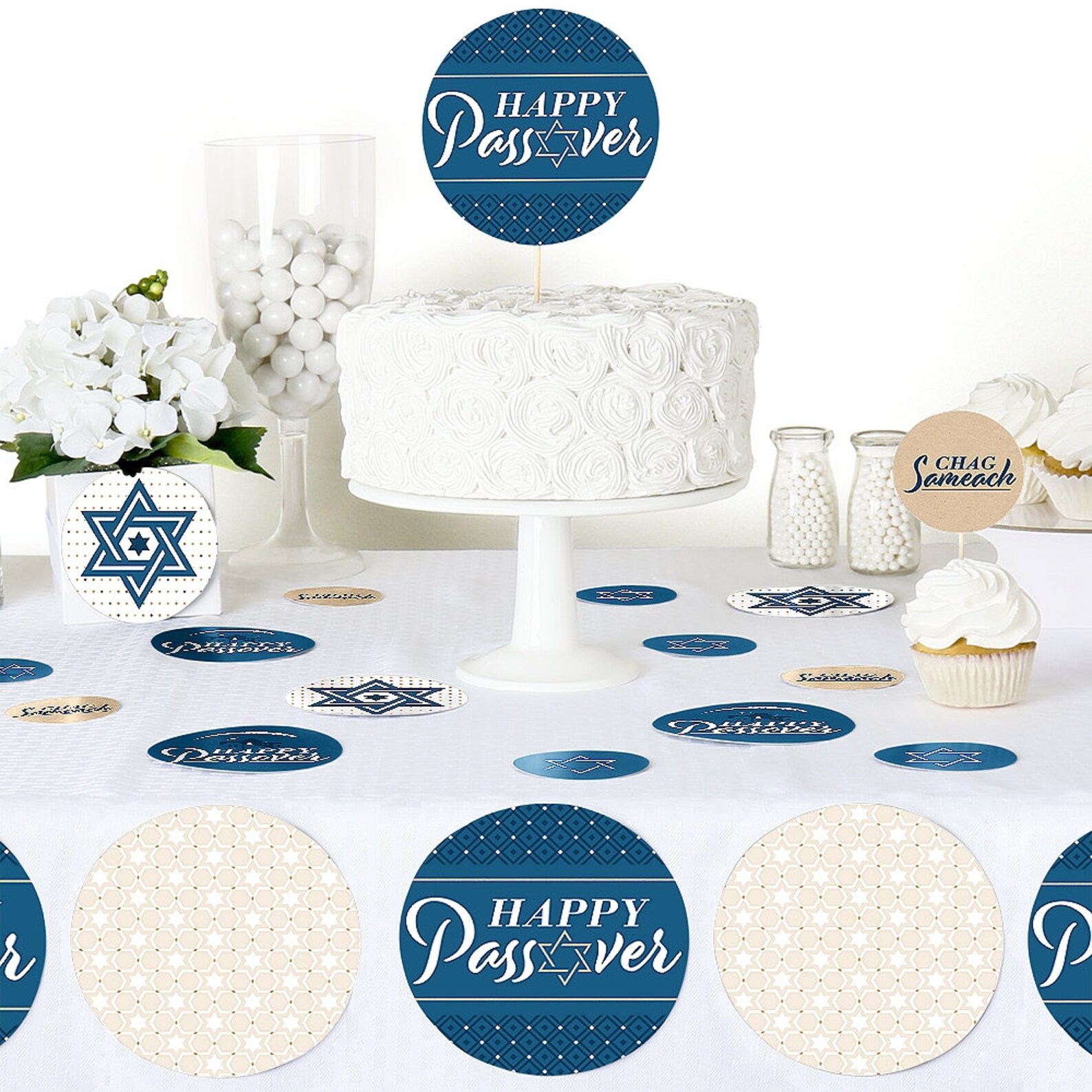 Happy Passover - Giant Circle Confetti - Pesach Jewish Holiday Party ...