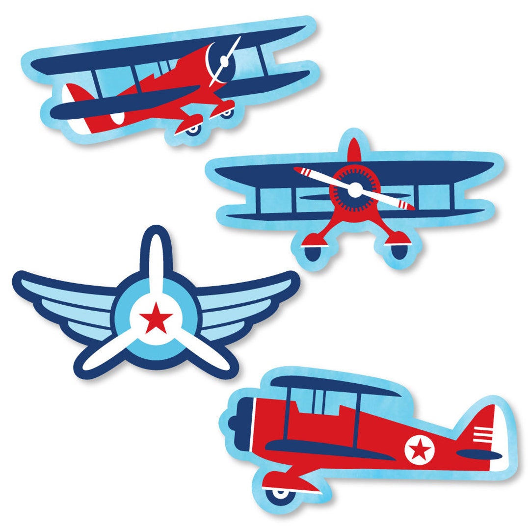 Small Taking Flight - Airplane DIY Shaped Paper Cut Outs - Vintage ...