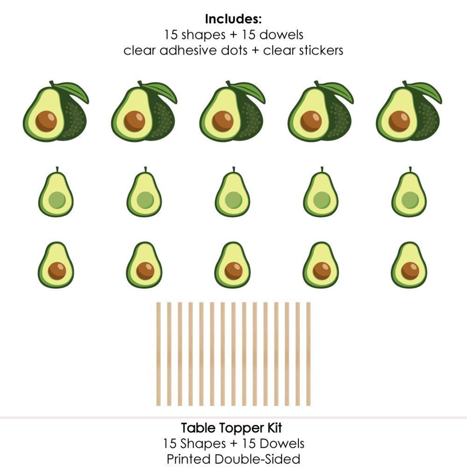 Hello Avocado Fiesta Party Centerpiece Sticks Table - Etsy