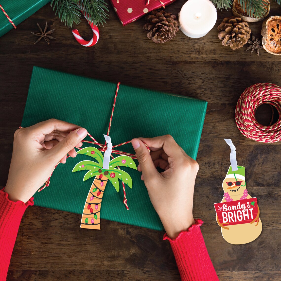 Tropical Christmas Beach Santa Holiday Decorations - Etsy