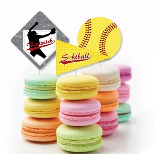 Grand Slam - Fastpitch Softball - Dessert Cupcake Toppers - Softball ...