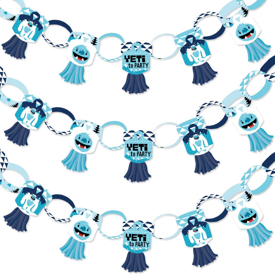Yeti to Party - 90 Chain Links and 30 Paper Tassels Decoration Kit ...