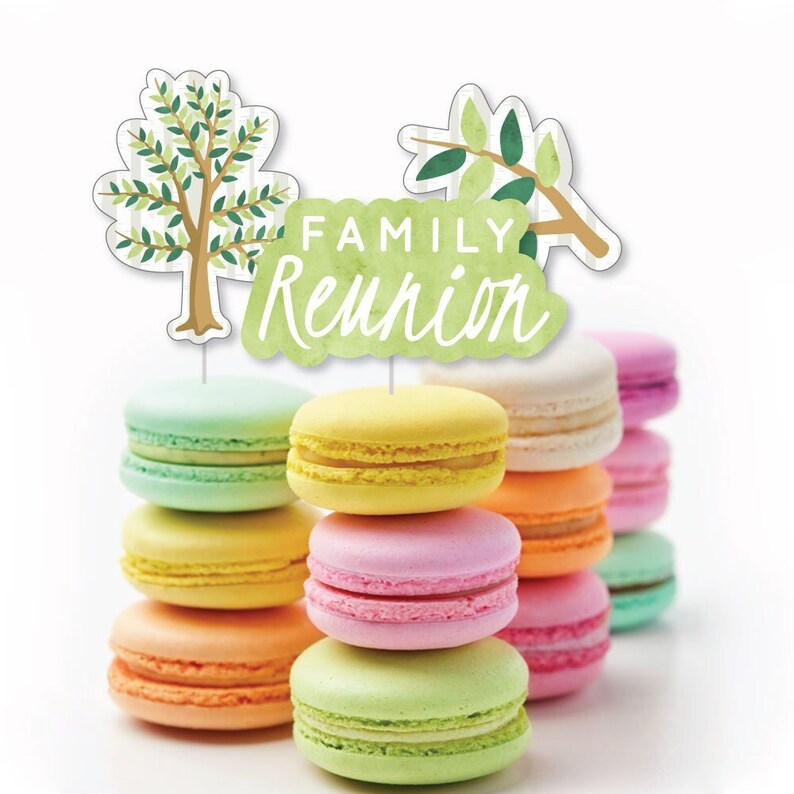 Family Tree Reunion - Dessert Cupcake Toppers - Family Gathering Party ...
