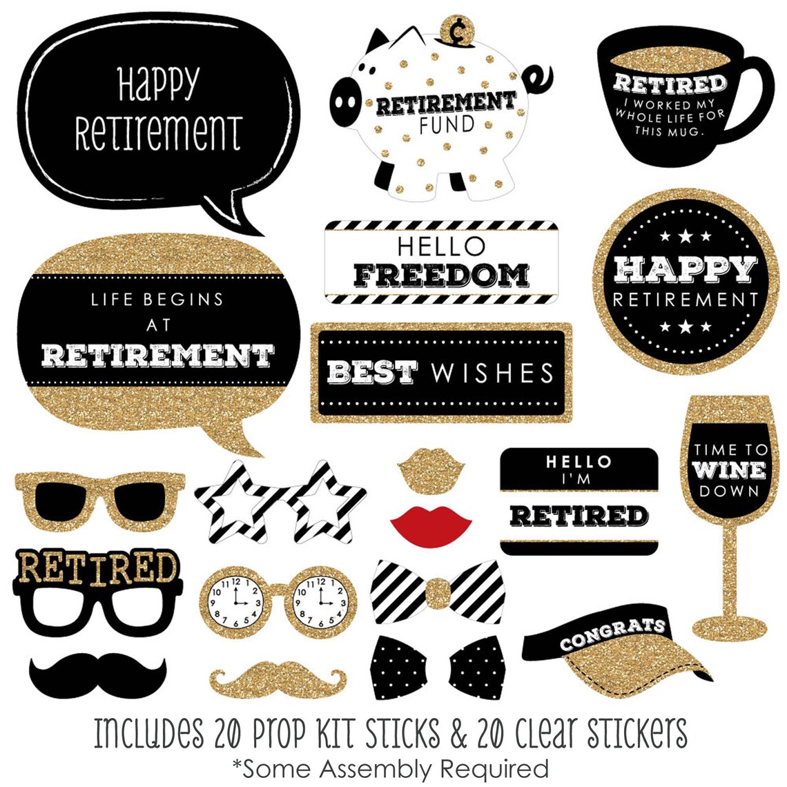 Happy Retirement Photo Booth Props Retirement Party - Etsy