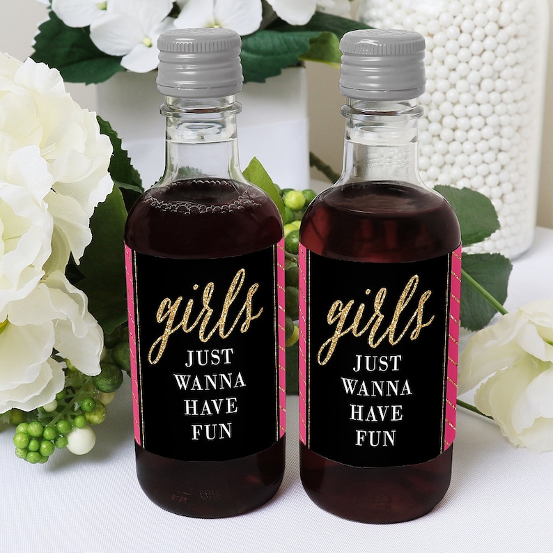 Girls Night Out Mini Wine and Champagne Bottle Label - Etsy