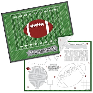 End Zone - Football - Paper Birthday Party Coloring Sheets - Activity ...