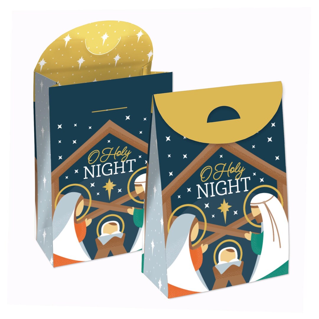 Holy Nativity - Manger Scene Religious Christmas Gift Favor Bags ...