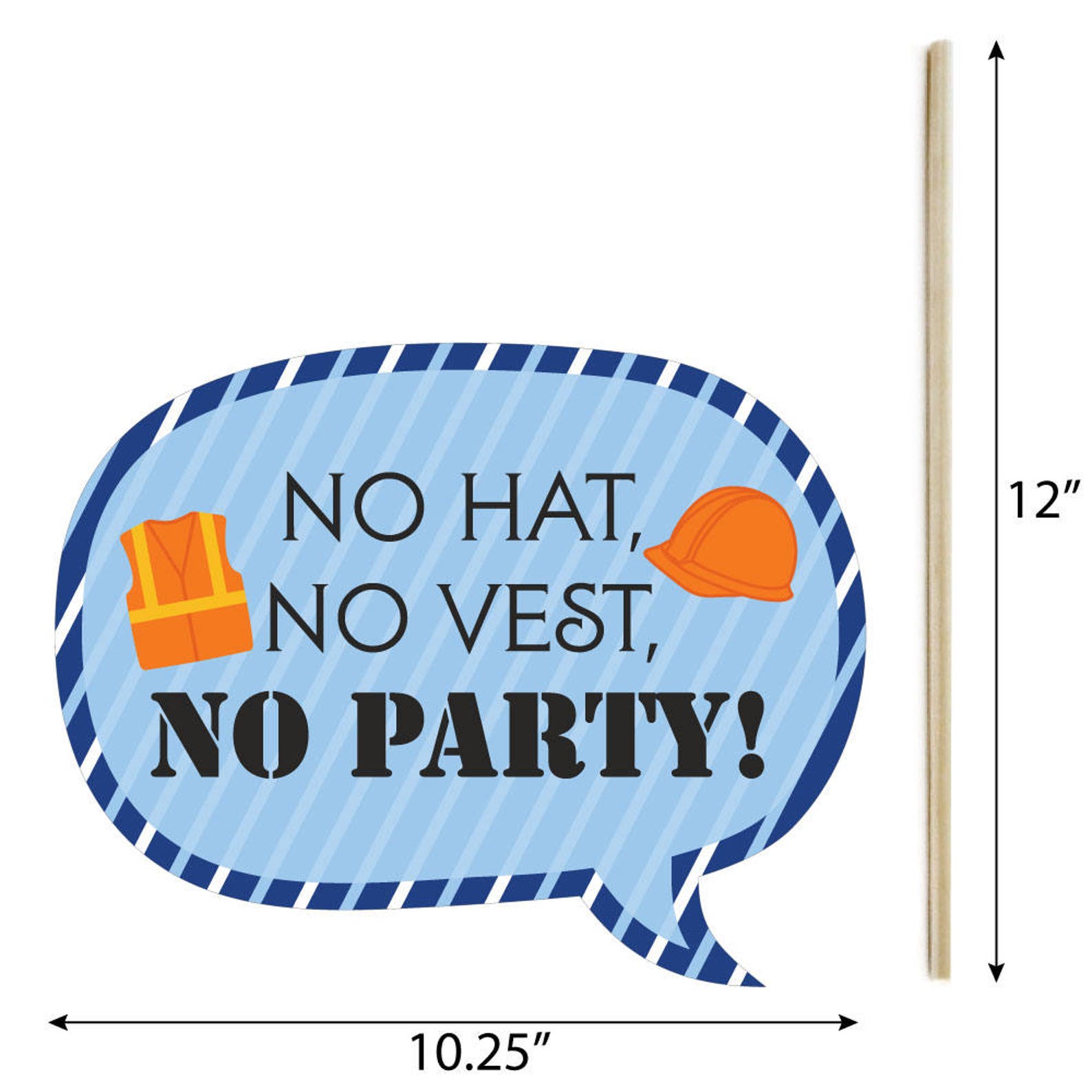 Funny Construction Party Photo Booth Props - Construction Zone Photo ...