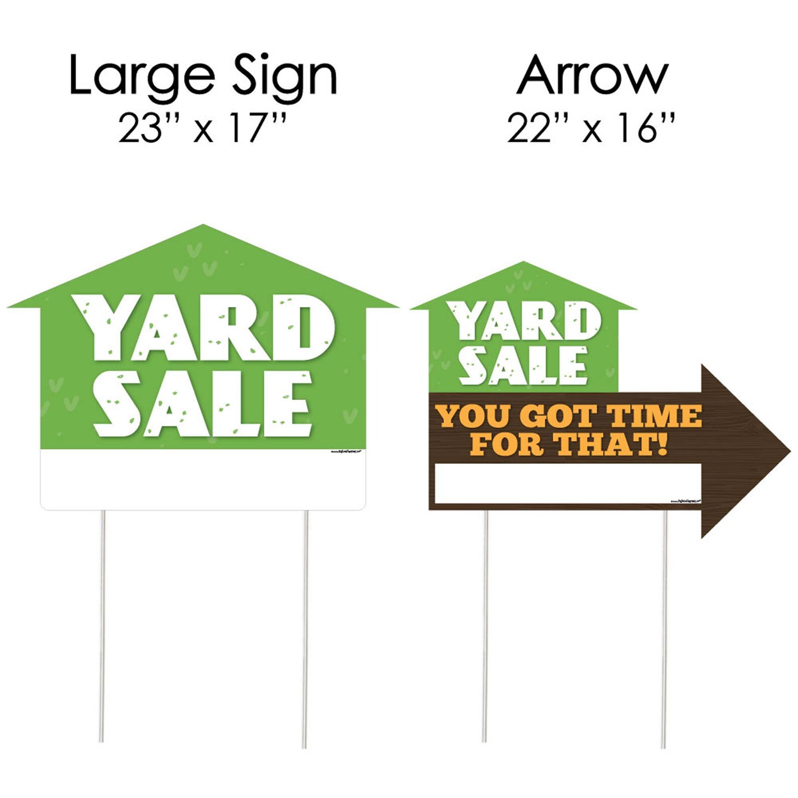 LARGE Yard Sale Signs Yard Sign WITH STAKES Double Sided - Etsy