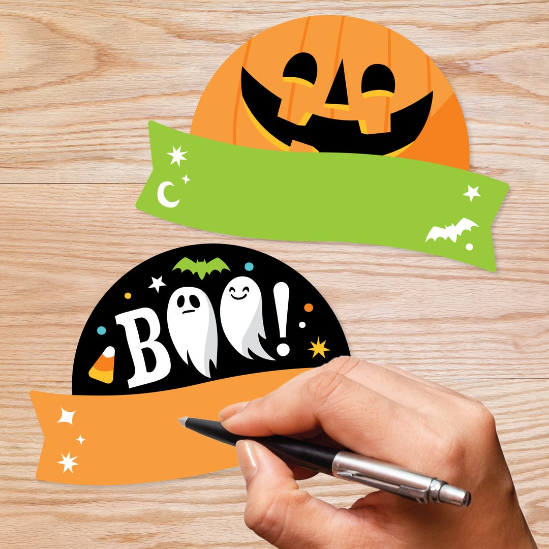 Spooky Halloween - DIY Blank Paper Desk or Locker Labels - Classroom ...