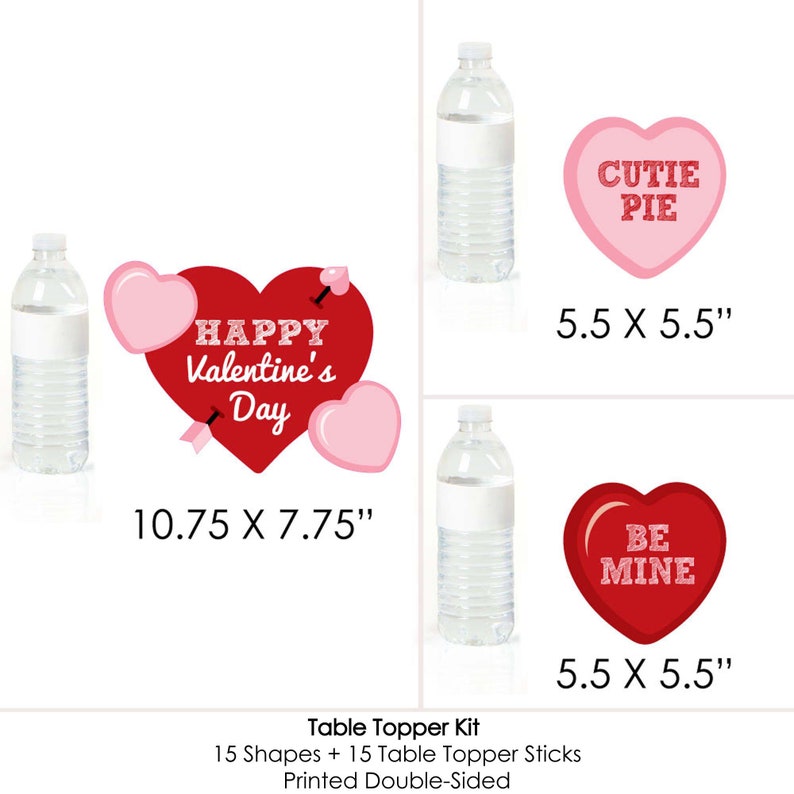 Conversation Hearts Centerpiece Sticks Valentine's Day - Etsy