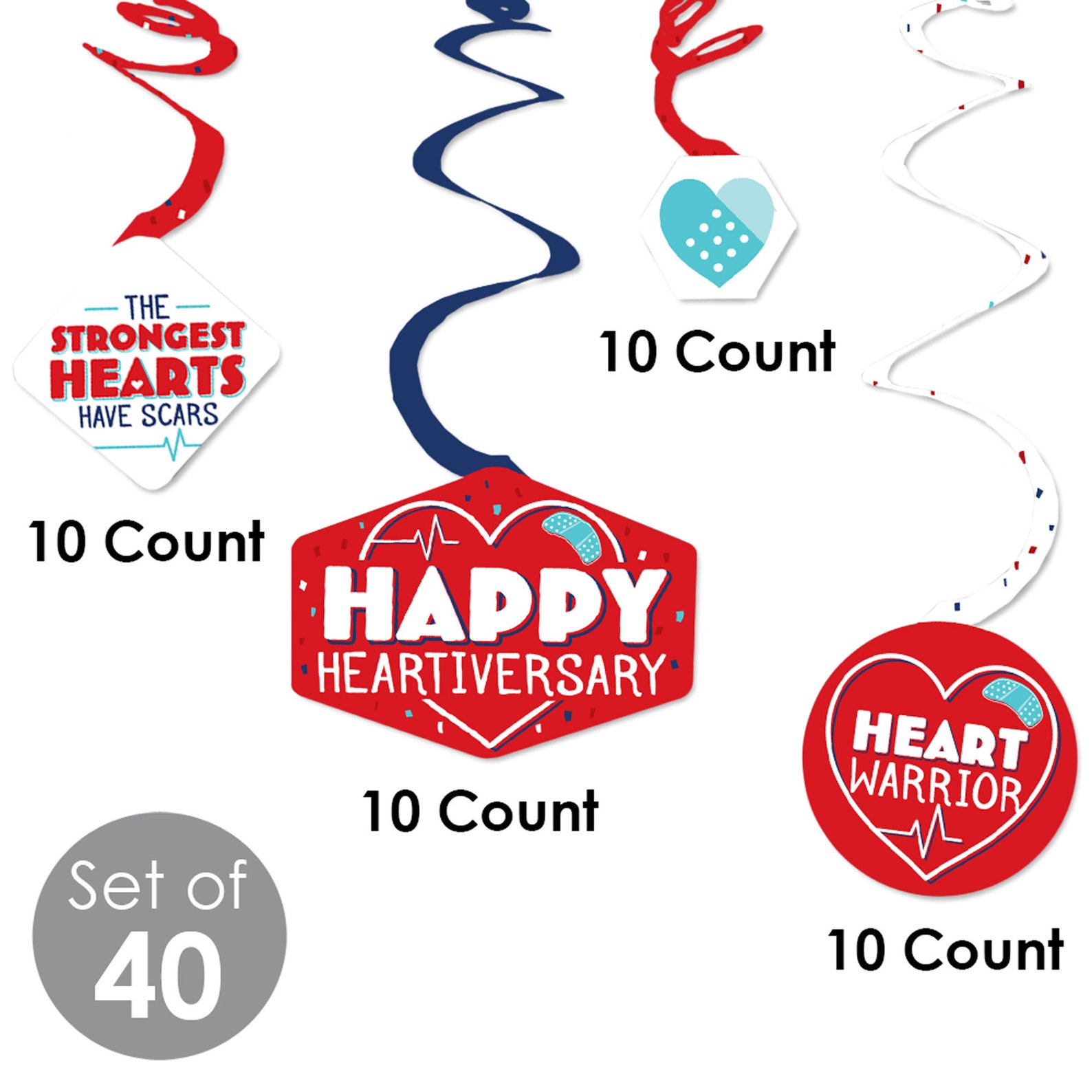 Happy Heartiversary - CHD Awareness Hanging Decor - Party Decoration ...