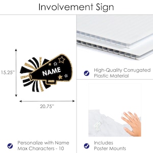 Cheerleader School Spirit Personalized Senior Night or Graduation Party ...