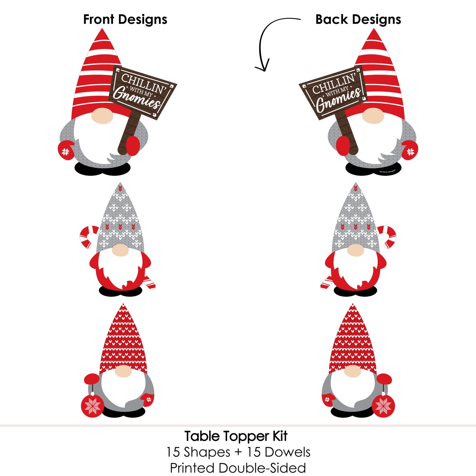 Christmas Gnomes Holiday Party Centerpiece Sticks Table | Etsy