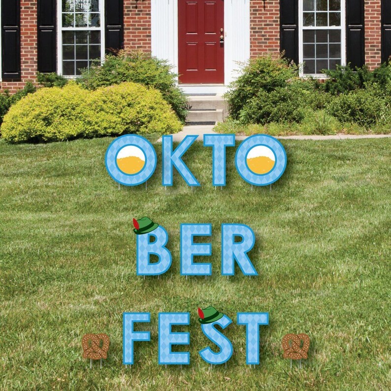 Oktoberfest Yard Sign Outdoor Lawn Decoration German Beer - Etsy
