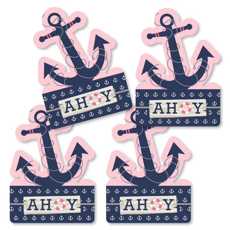 Nautical Girl Party Decorations DIY Anchor Shaped Nautical | Etsy