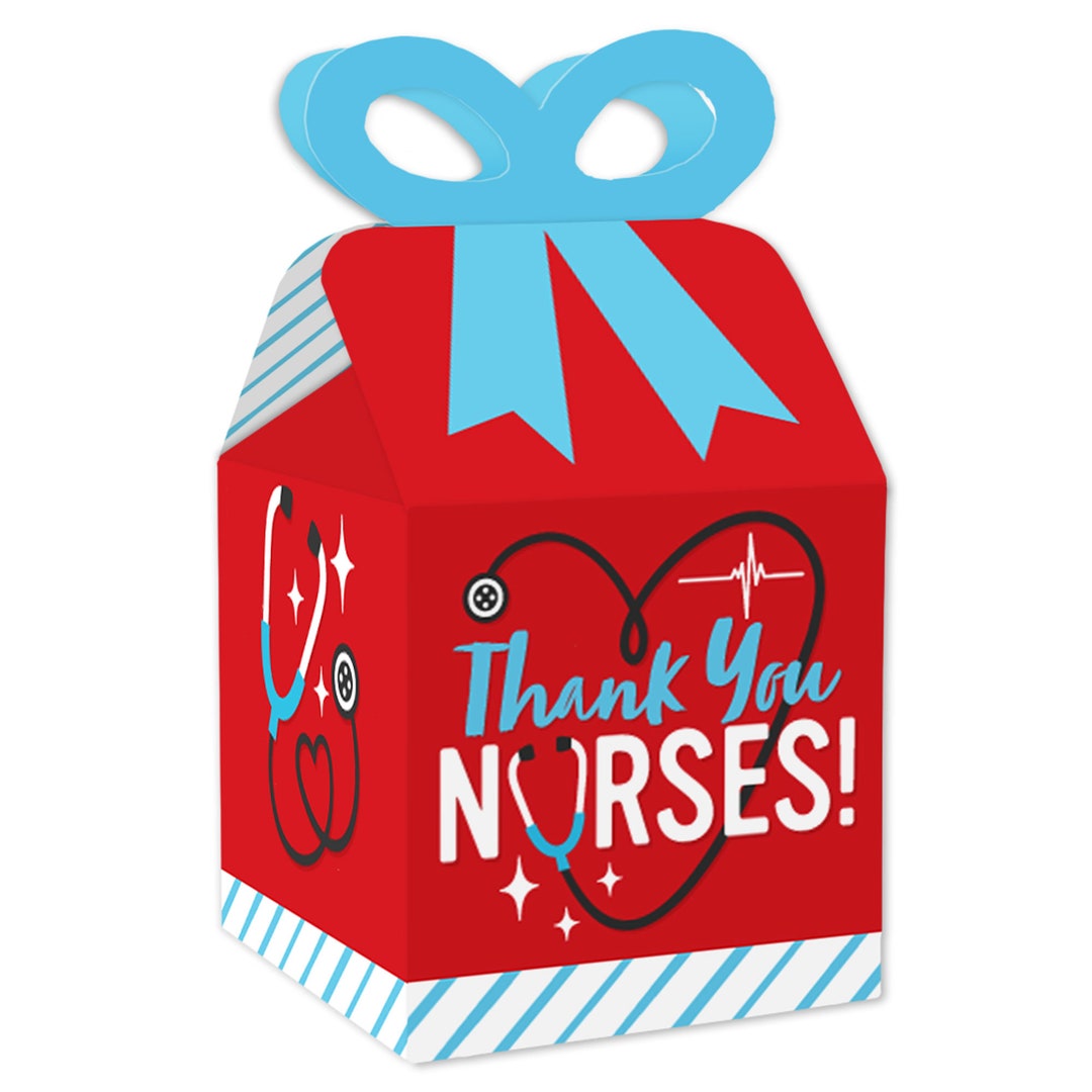 Thank You Nurses - Square Favor Gift Boxes - Nurse Appreciation Week ...