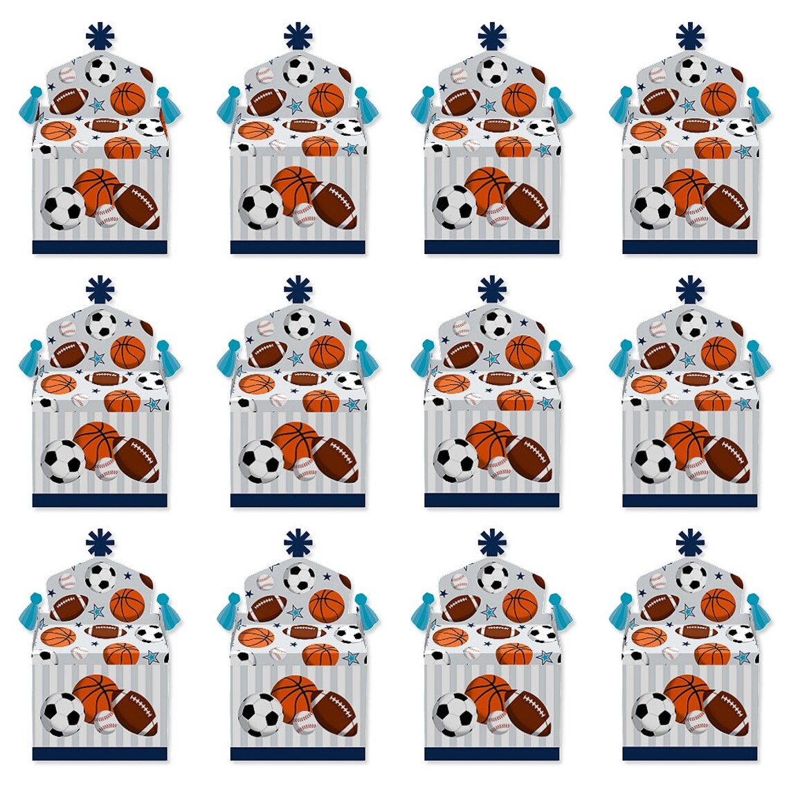 Go Fight Win Sports Treat Box Party Favors Baby Shower | Etsy