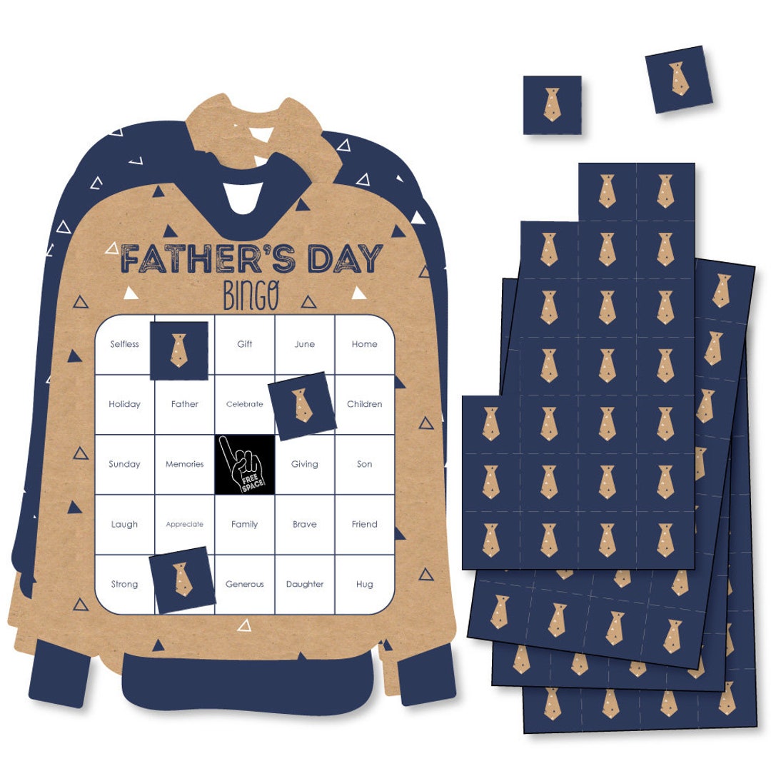 My Dad is Rad - Bingo Cards and Markers - Father’s Day Shaped Bingo ...