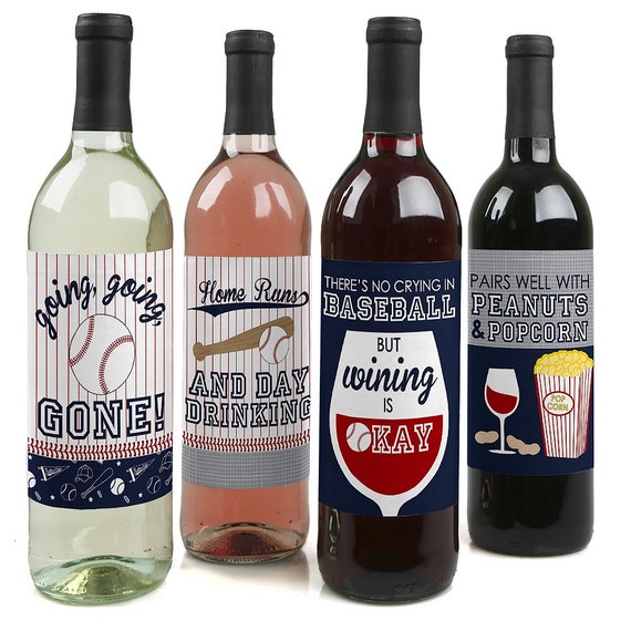 Batter Up - Baseball - Wine Bottle Labels - Baseball Baby Shower or ...