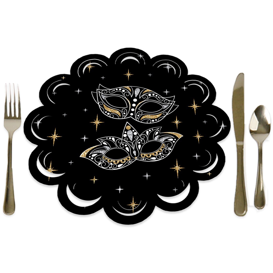 Masquerade - Venetian Mask Party Round Table Decorations - Paper ...