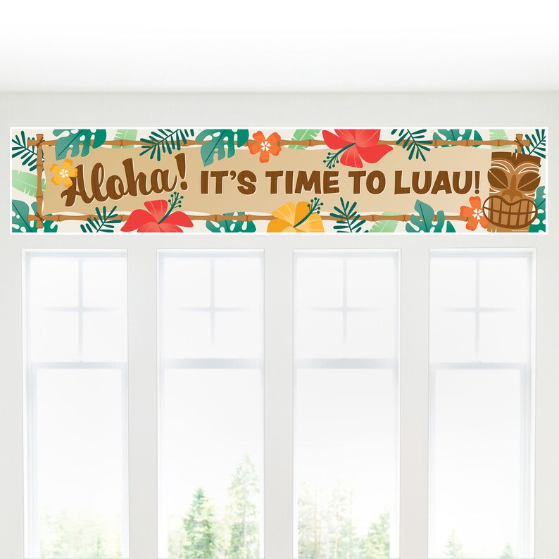 Tropical Luau Hawaiian Beach Party Decorations Party Banner - Etsy