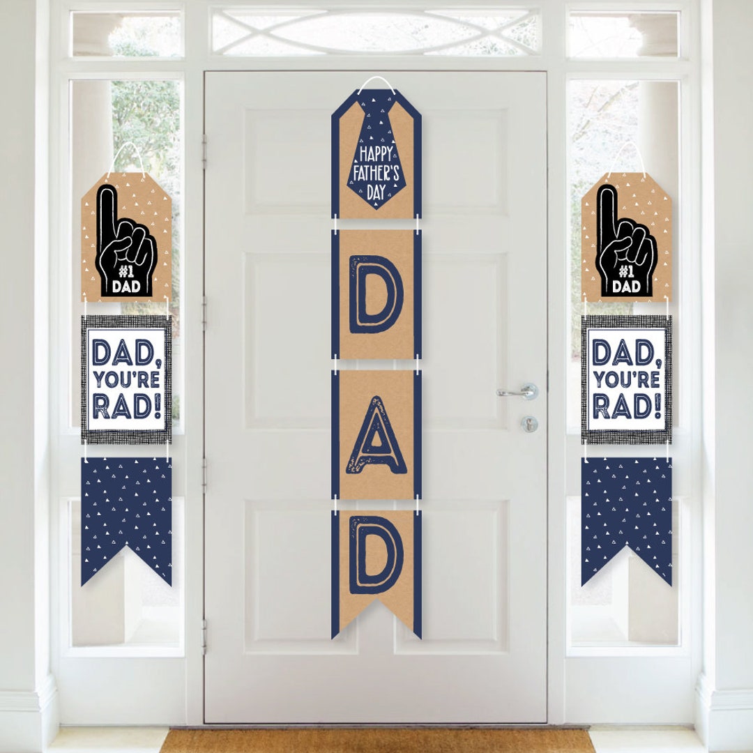 My Dad is Rad - Hanging Vertical Paper Door Banners - Father's Day ...
