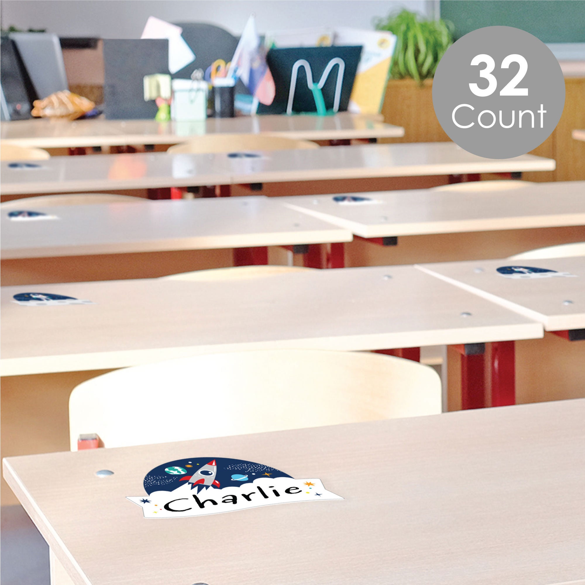 Outer Space Galaxy - DIY Blank Paper Desk or Locker Labels - Classroom ...