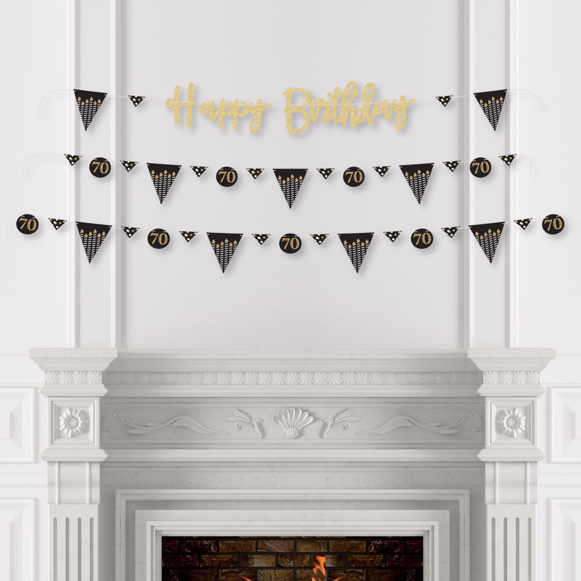 70th Birthday Gold Birthday Letter Banner Decoration 36 - Etsy