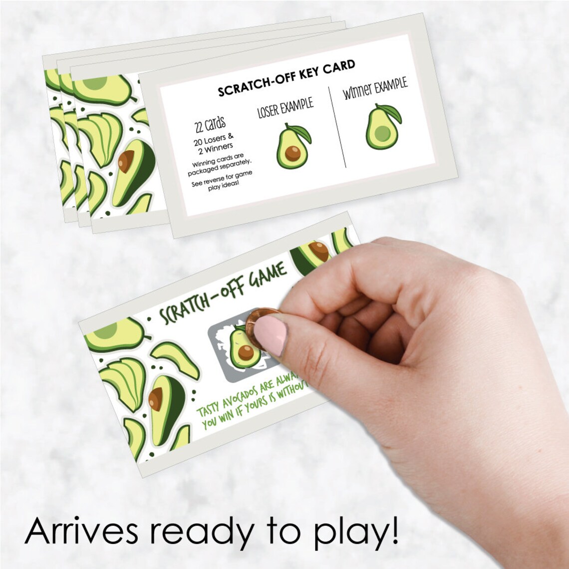 Hello Avocado Fiesta Party Game Scratch off Cards 22 Count - Etsy