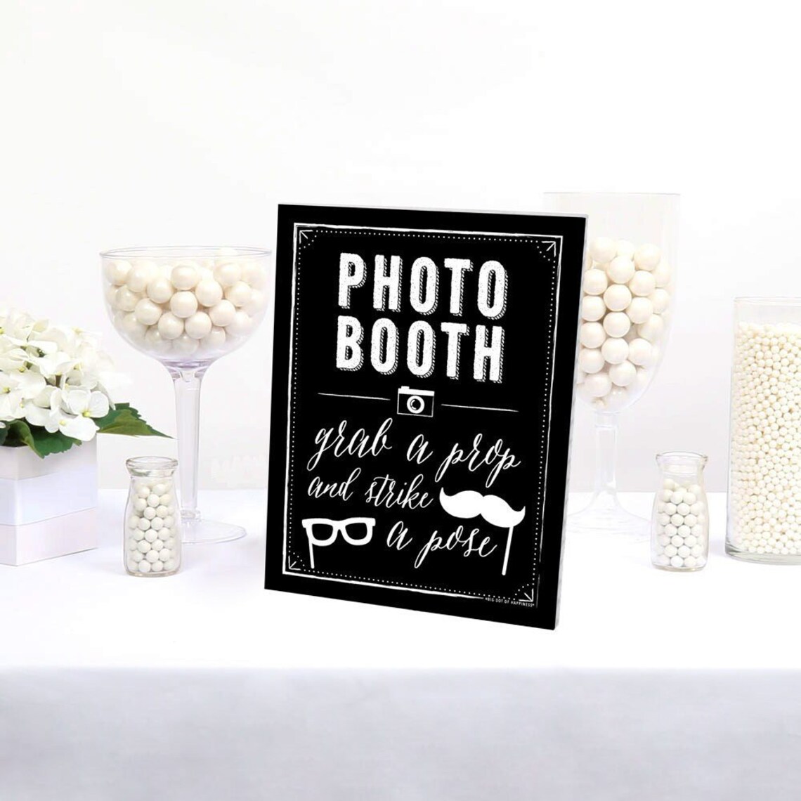 Photo Booth Sign - Printed on Sturdy Plastic Material - 10.5 X 13.75 ...