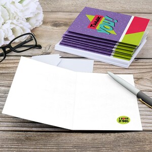 90's Throwback Thank You Cards - 1990s Party Supplies - Nineties Party ...
