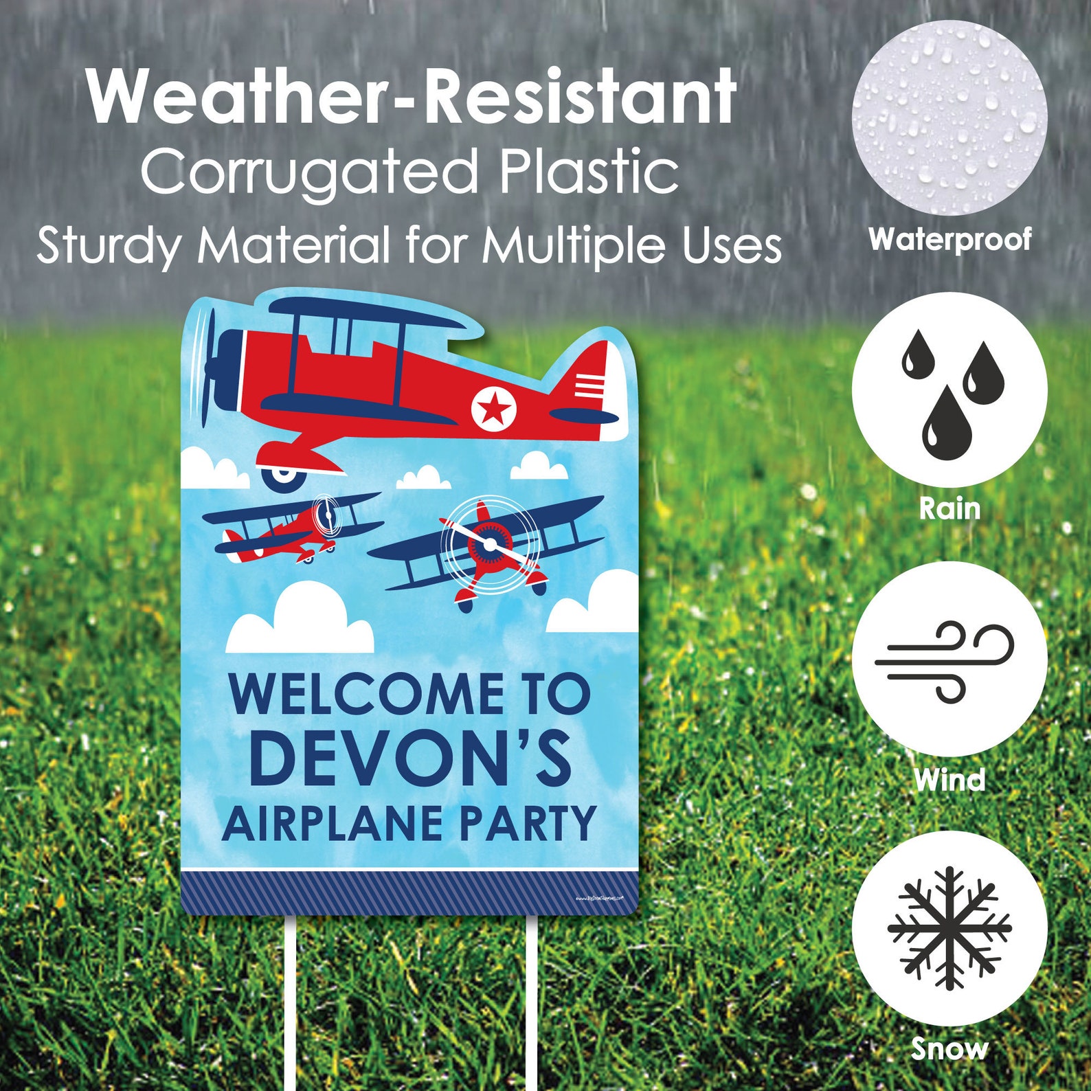 Taking Flight Airplane Welcome Sign Birthday Party - Etsy