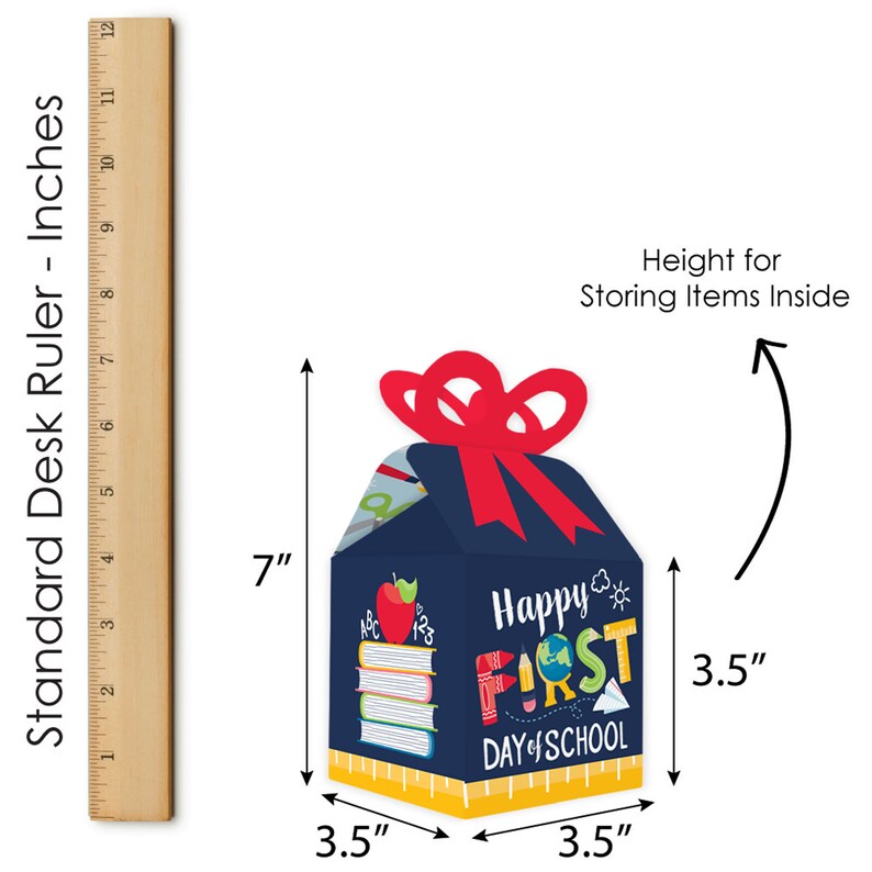 First Day of School Square Favor Gift Boxes Back to School - Etsy
