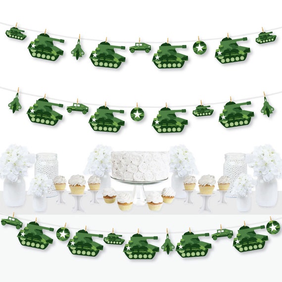 Camo Hero - Army Military Camouflage Party DIY Decorations - Clothespin ...